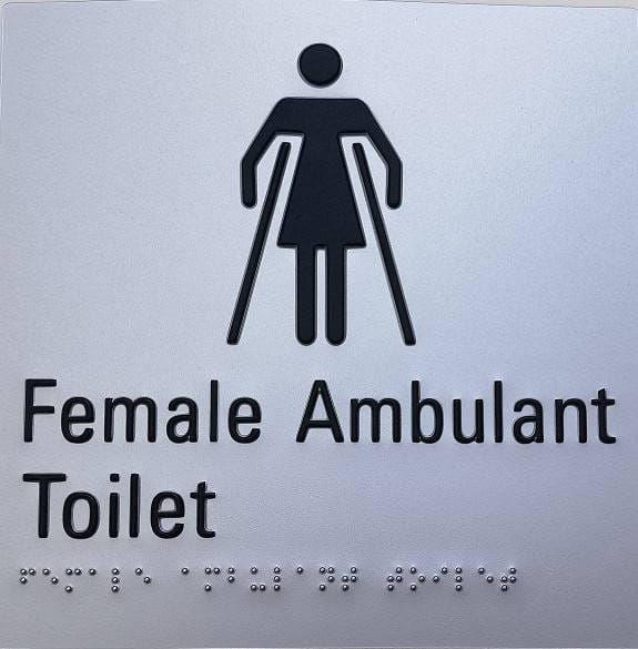 Essential Accessible Disability Signs – Female Ambulant Toilet